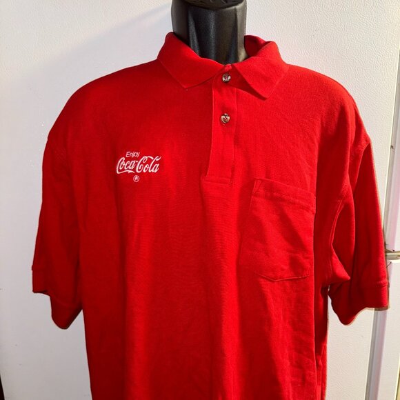 Coca Cola | Shirts | Cocacola Embroidered Polo Company Work Uniform ...